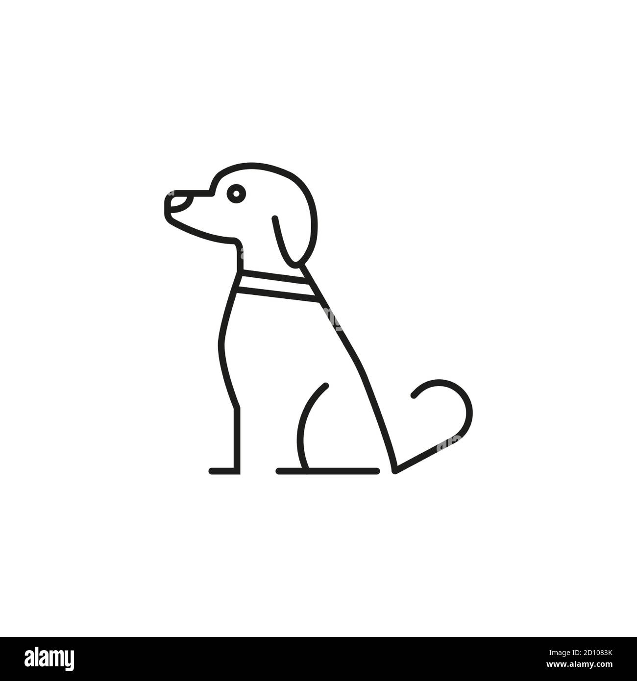 dog icon element of vet icon for mobile concept and web apps. Thin line ...