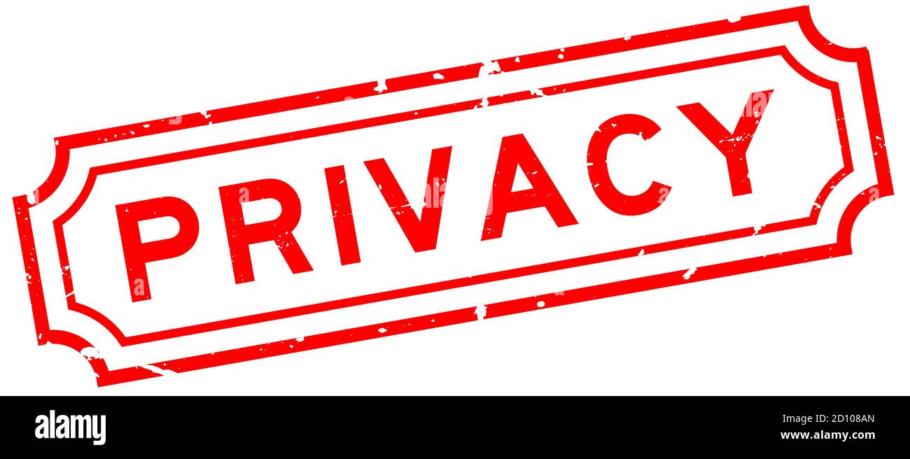 Grunge red privacy word square rubber seal stamp on white background ...