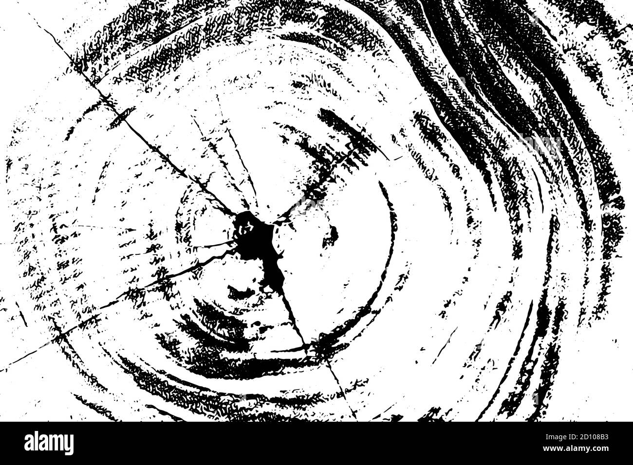 Grunge black and white color circle textured background for decoration ...