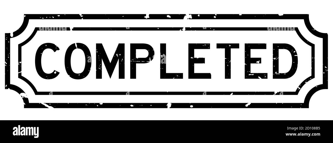 Grunge black completed word square rubber seal stamp on white background Stock Vector Image ...