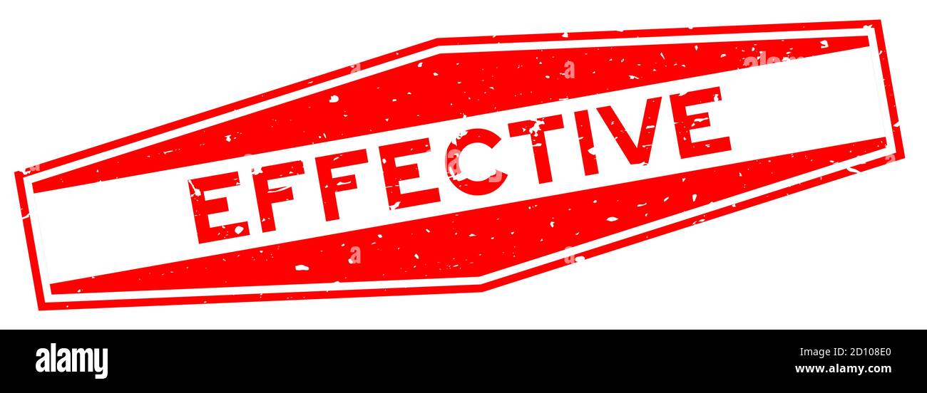 Grunge red effective word hexagon rubber seal stamp on white background Stock Vector Image & Art ...