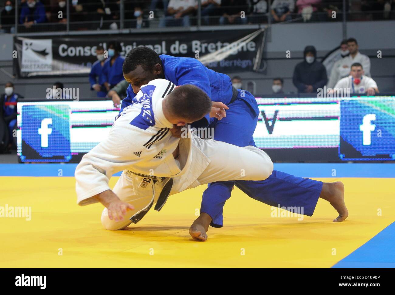 Alpha Oumar Djalo of PSG Judo and Charly Wable of Sucy Judo during the French championship by ...