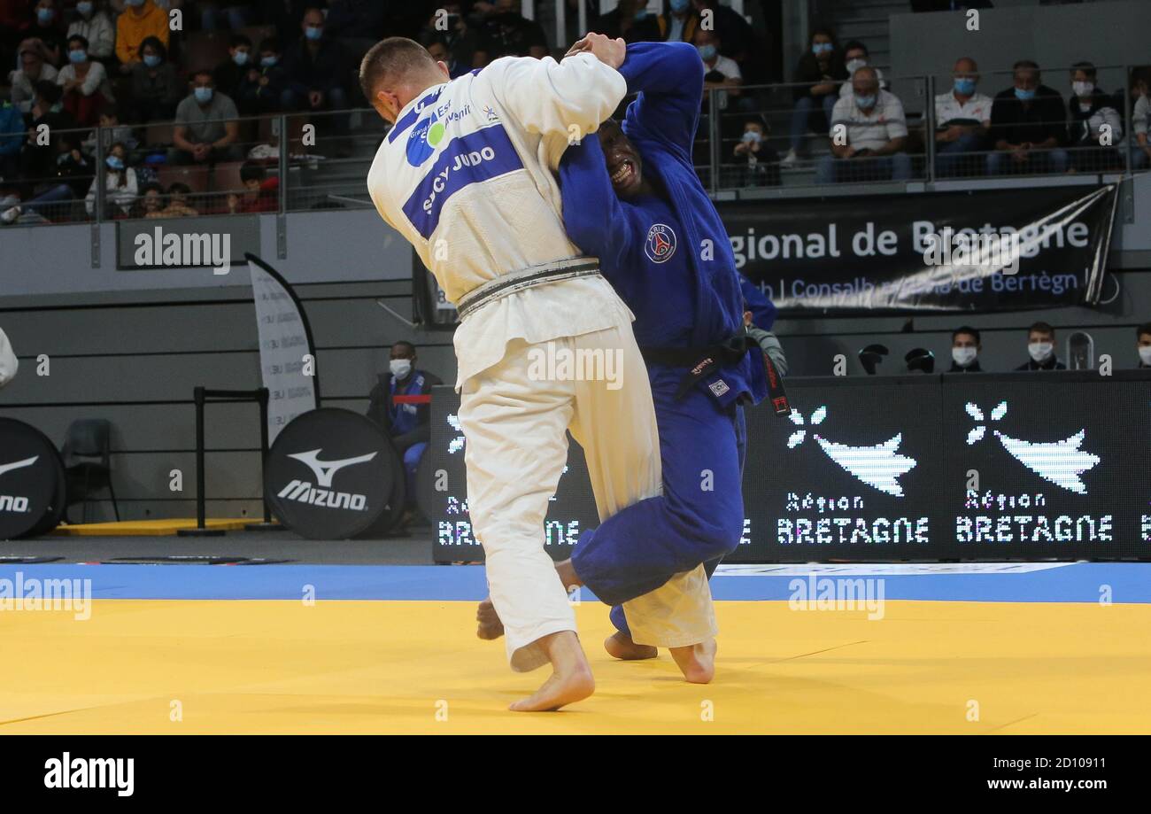 Alpha Oumar Djalo of PSG Judo and Charly Wable of Sucy Judo during the French championship by ...