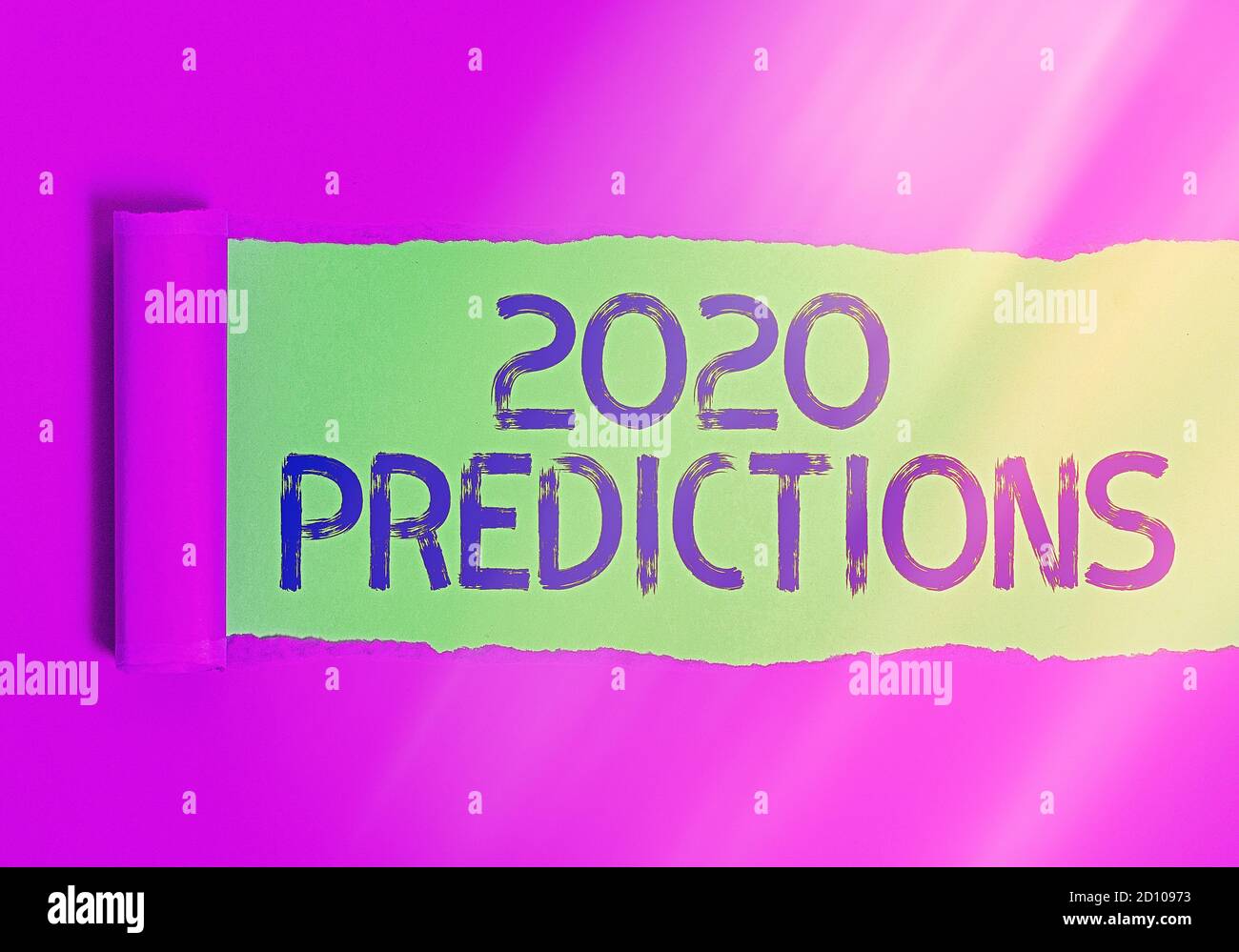 Conceptual hand writing showing 2020 Predictions. Concept meaning ...