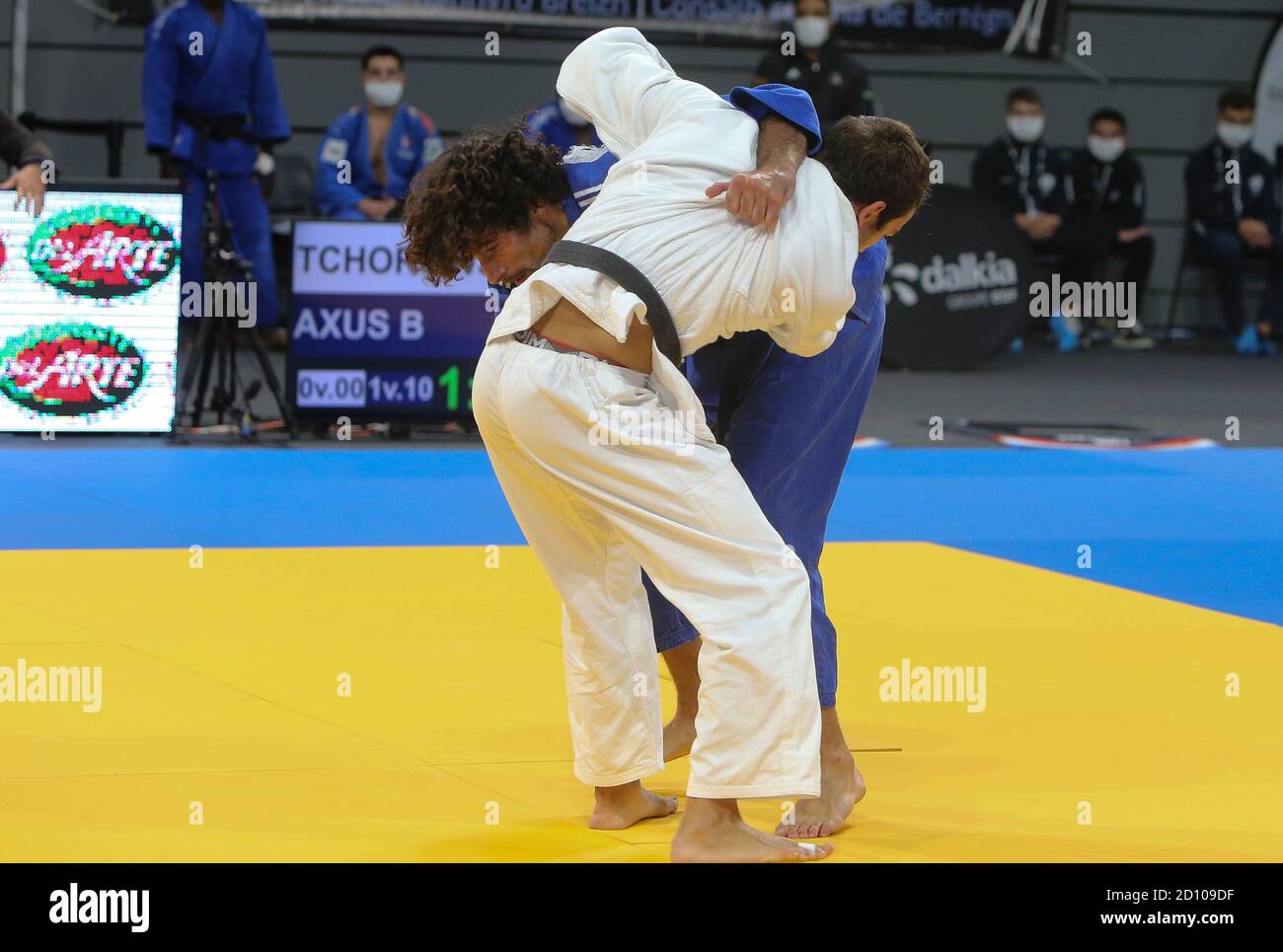 Hugo Tchorowskii of PSG Judo and Benjamin Axus of AJA Paris XX during ...