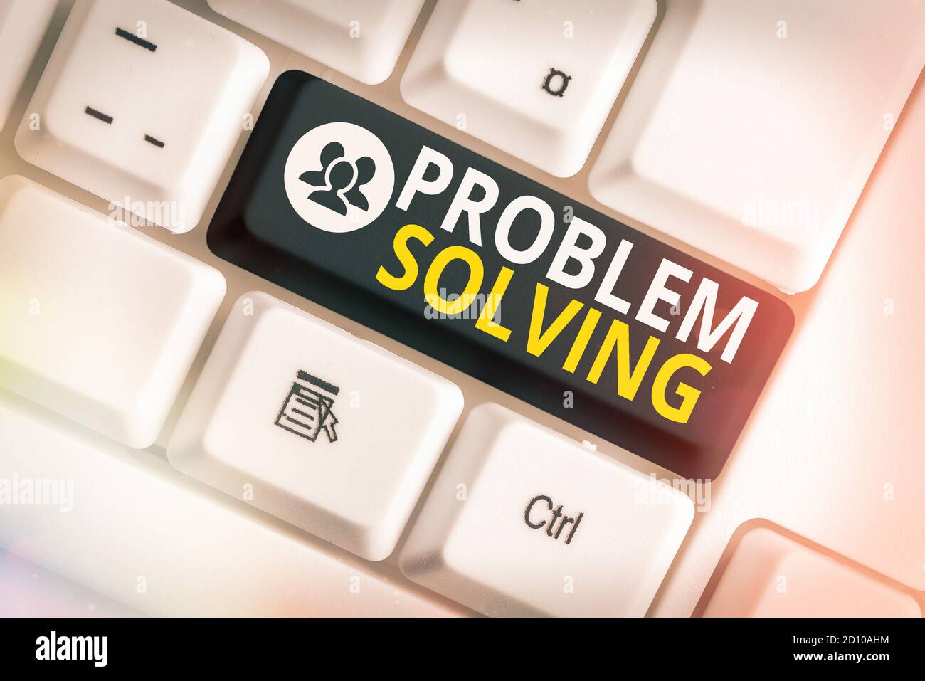 Writing note showing Problem Solving. Business concept for process of finding solutions to ...