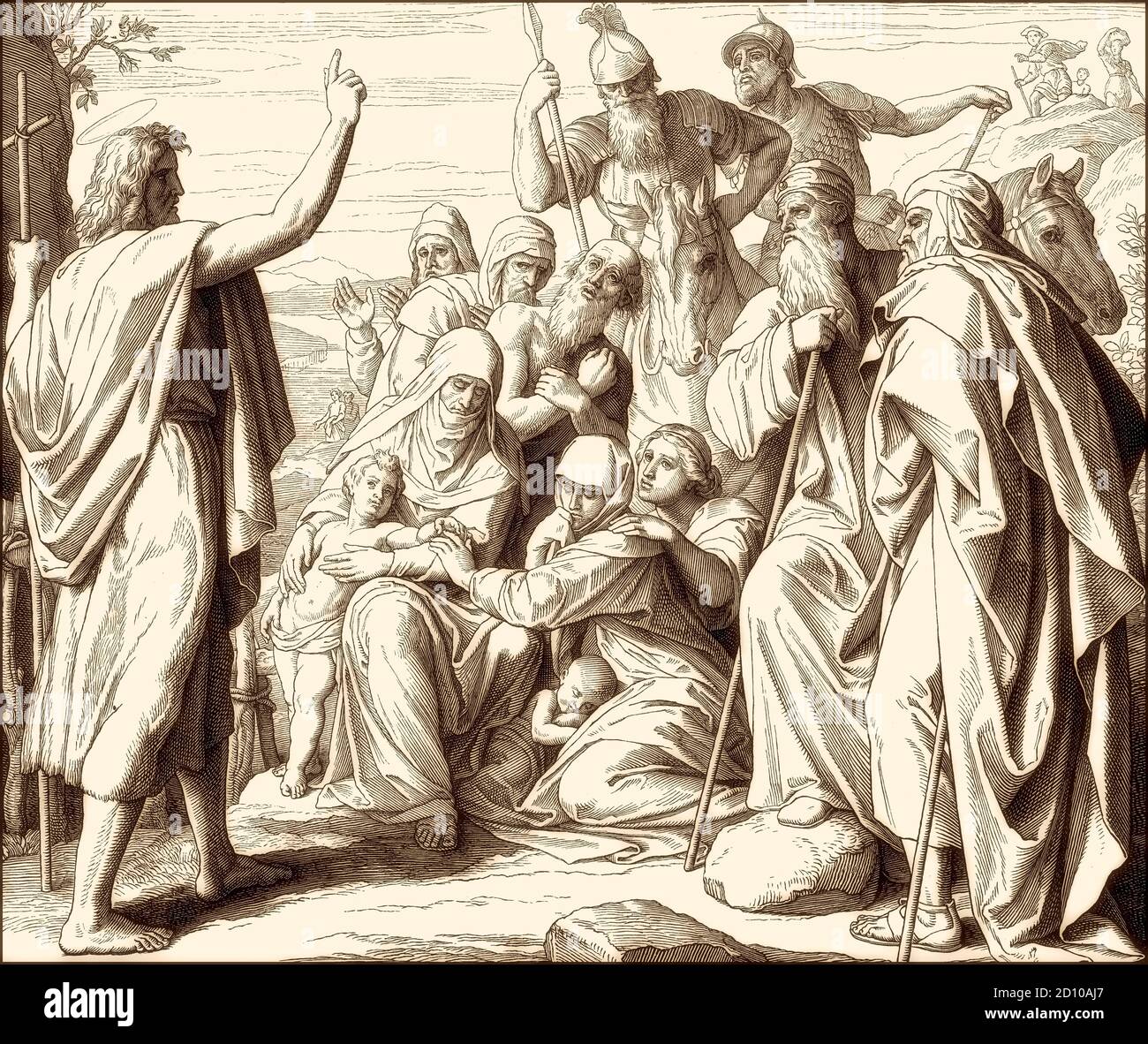 St John the Baptist in the Desert, New Testament, by Julius Schnorr von ...