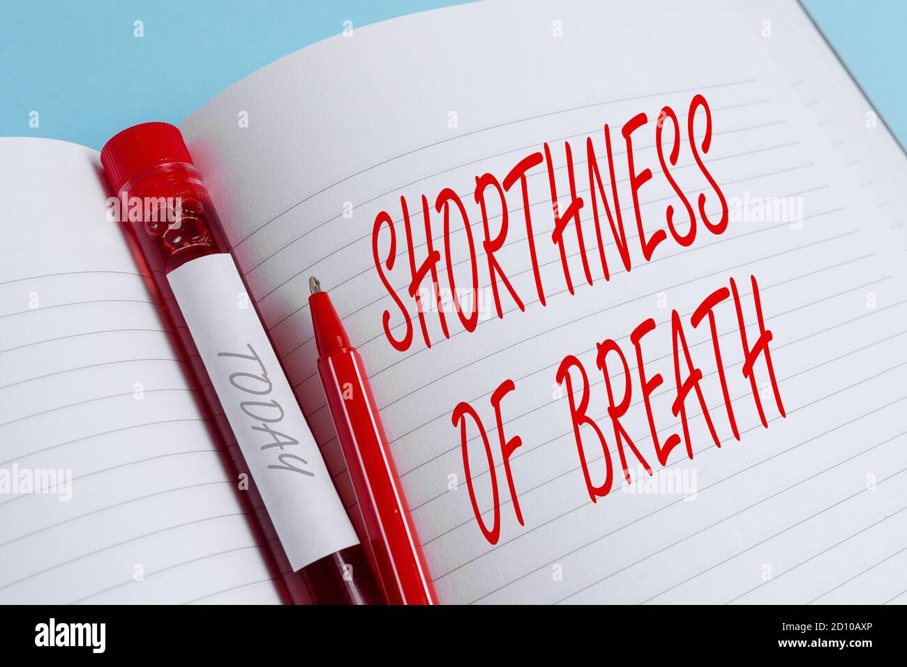 Handwriting text writing Shorthness Of Breath. Conceptual photo intense ...