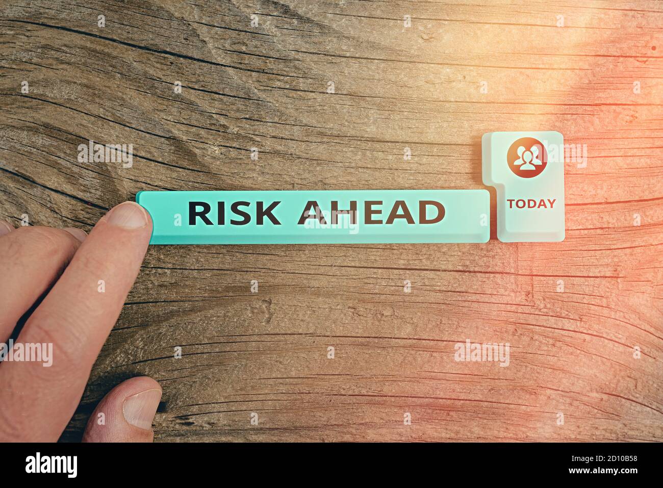 Handwriting text writing Risk Ahead. Conceptual photo A probability or ...