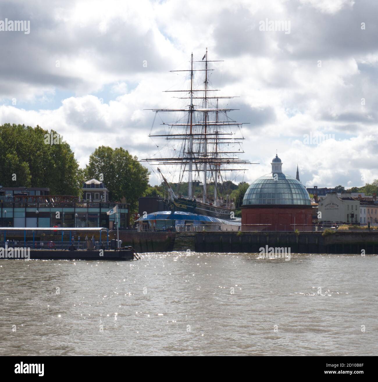 The Cutty Sark. Historic British Clipper Ship in dry dock at Greenwich ...