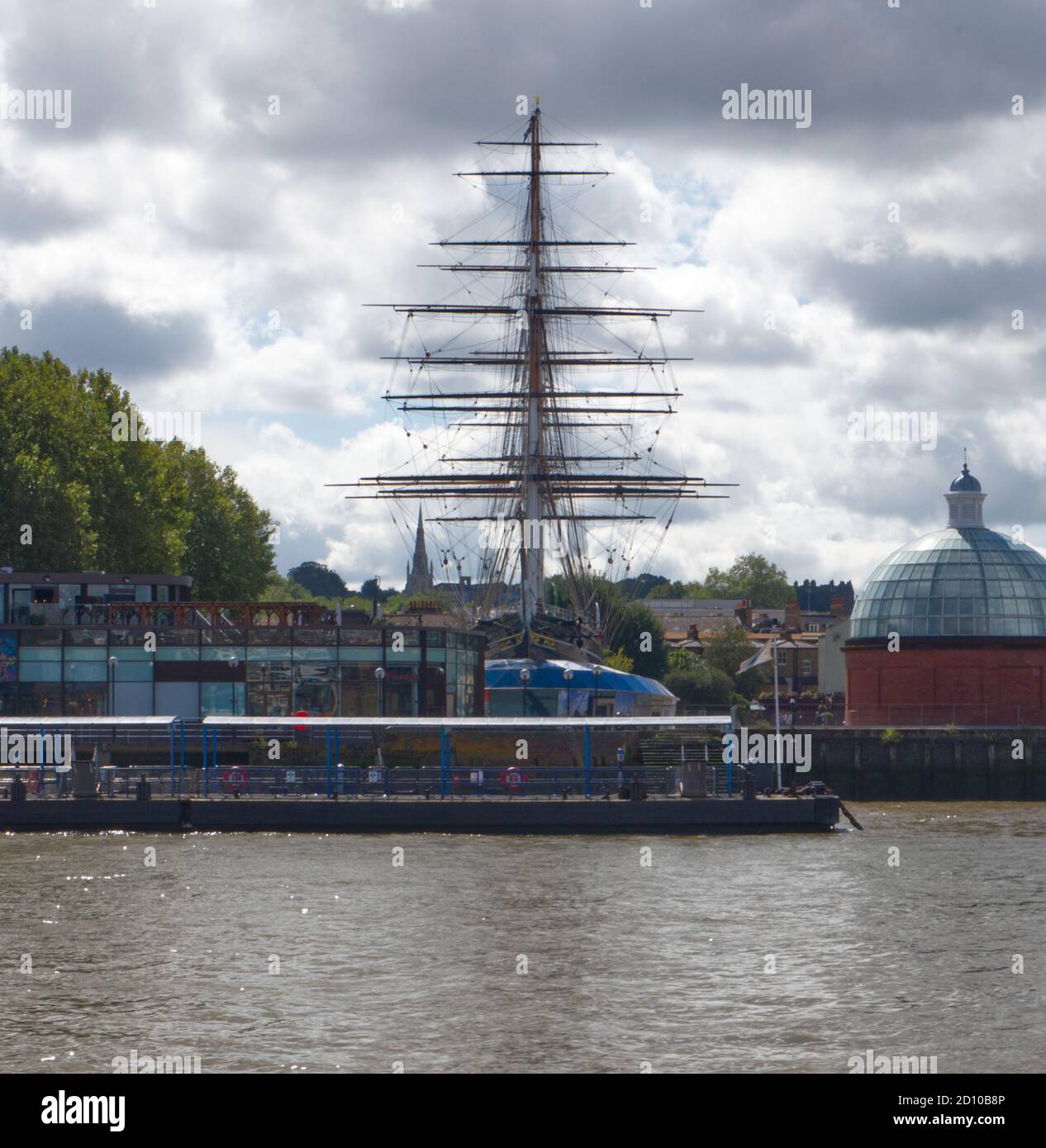 The Cutty Sark. Historic British Clipper Ship in dry dock at Greenwich ...
