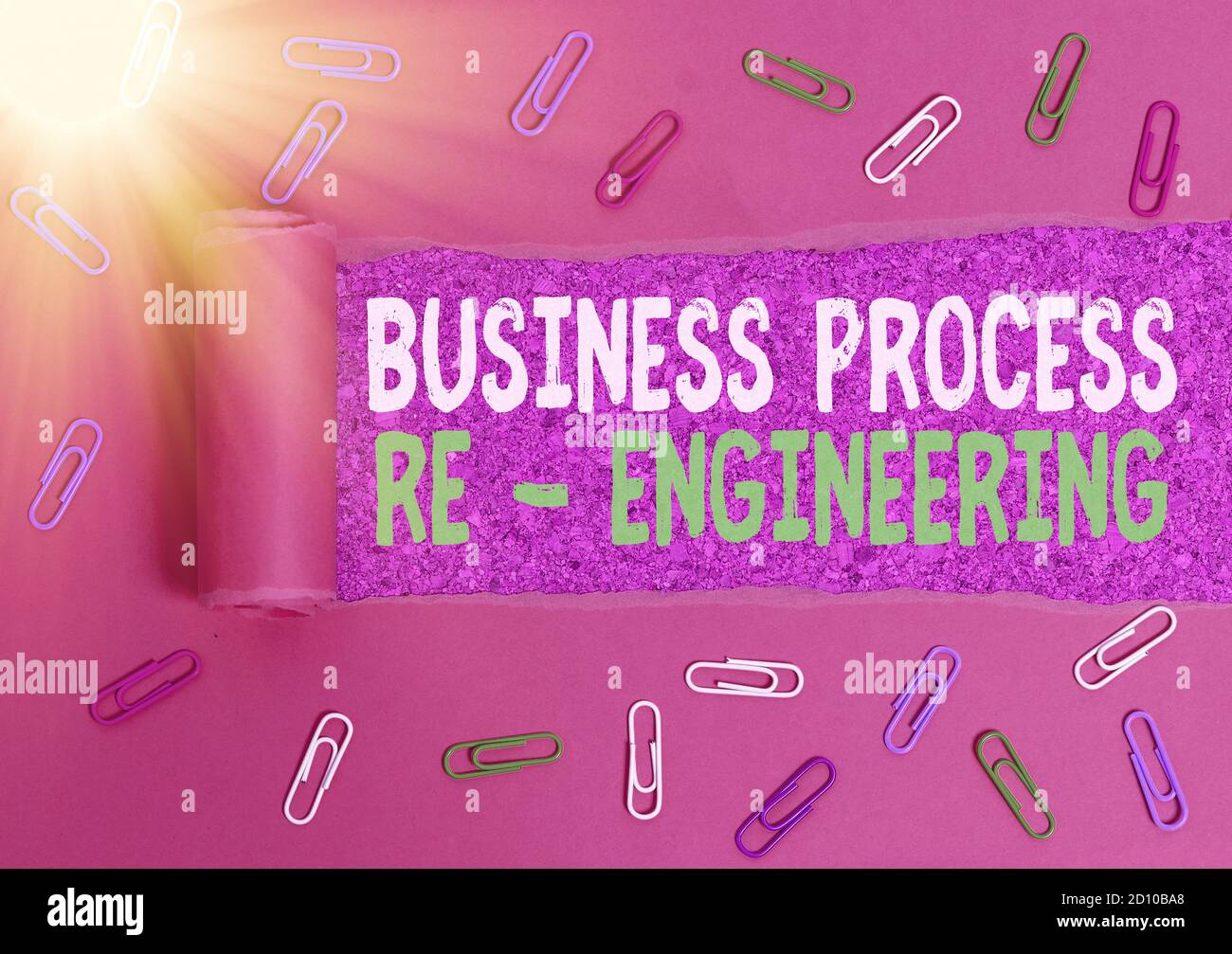 Writing note showing Business Process Re Engineering. Business concept ...