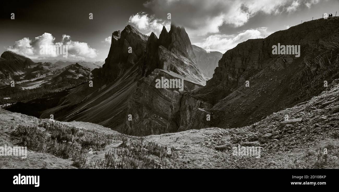 Seceda, nature park Puez-Geisler, St. Ulrich, South Tyrol, Italy Stock ...