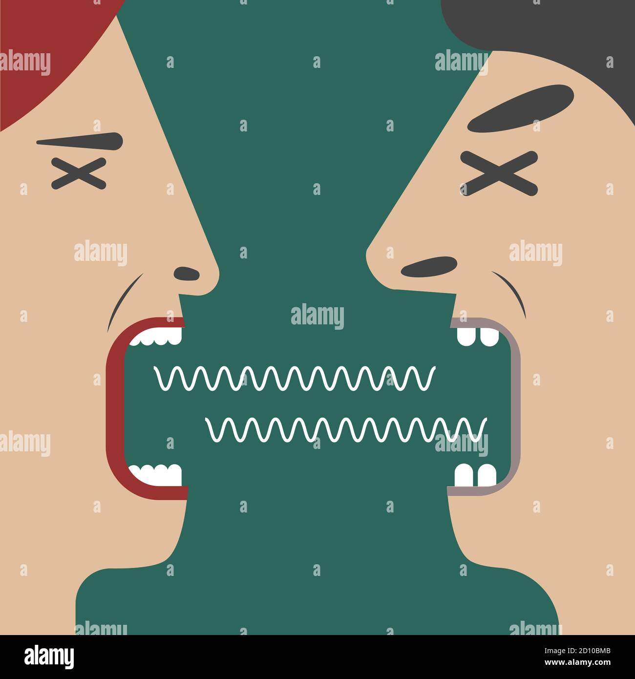 Man And Woman Yelling At Each Other Quarrel Between Husband And Wife