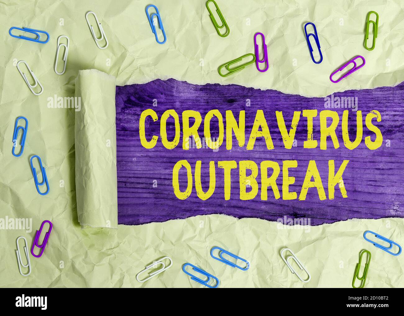Handwriting text writing Coronavirus Outbreak. Conceptual photo ...