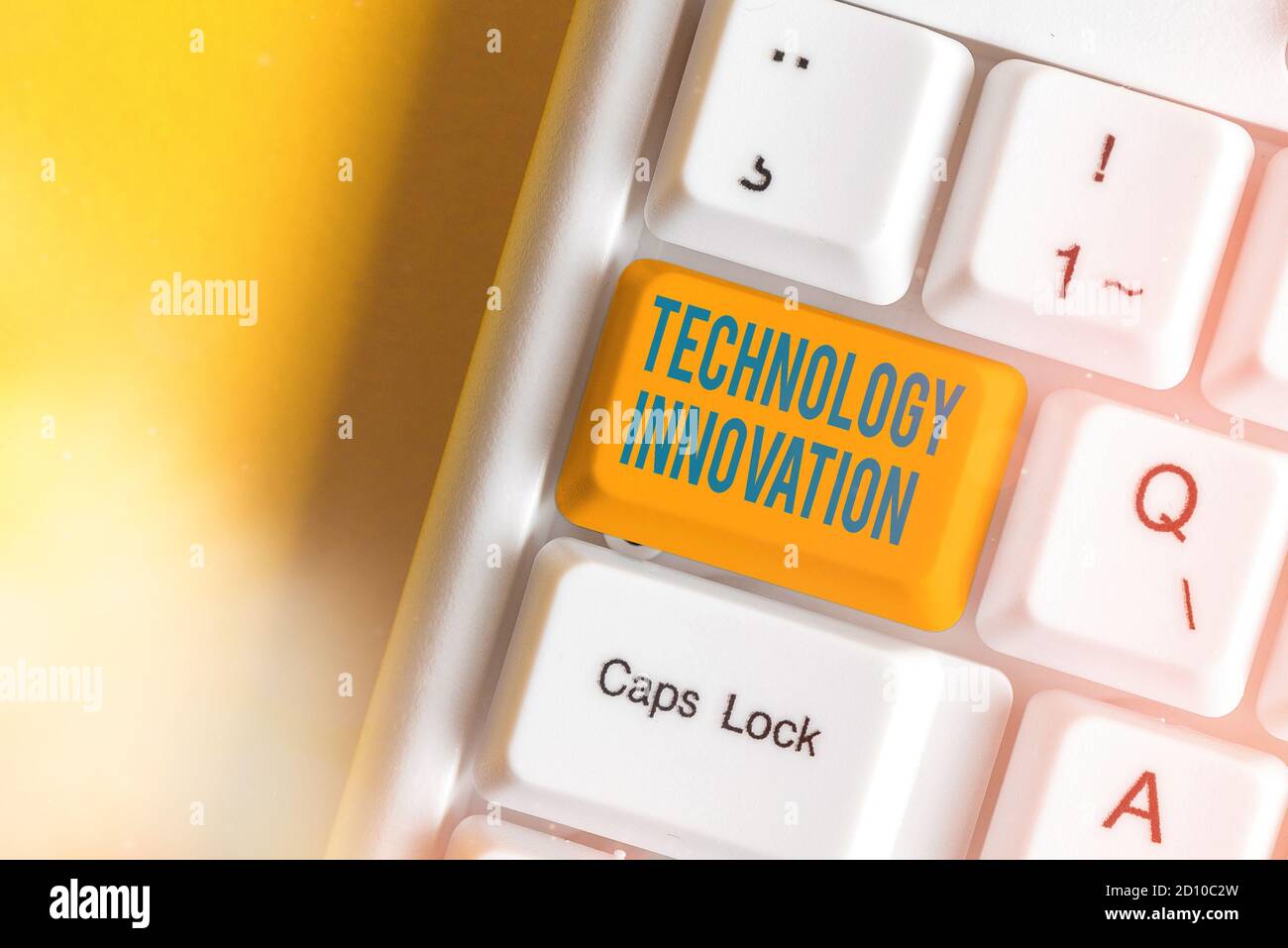 Text sign showing Technology Innovation. Business photo text ...