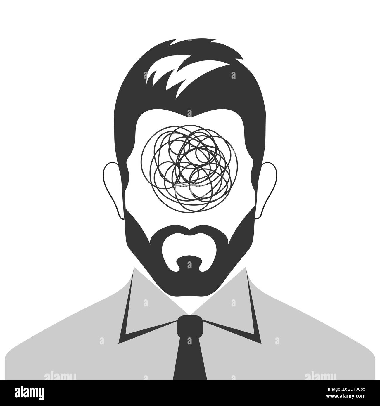 Man stress attack in Stock Vector Images - Alamy