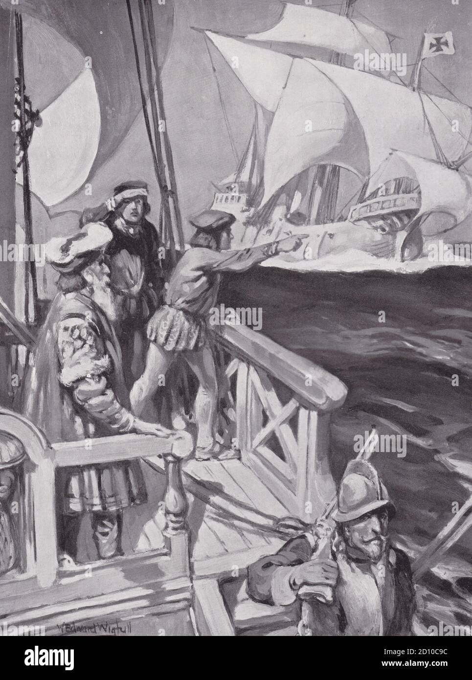 Vasco da gama rounding the cape of good hope hi-res stock photography ...