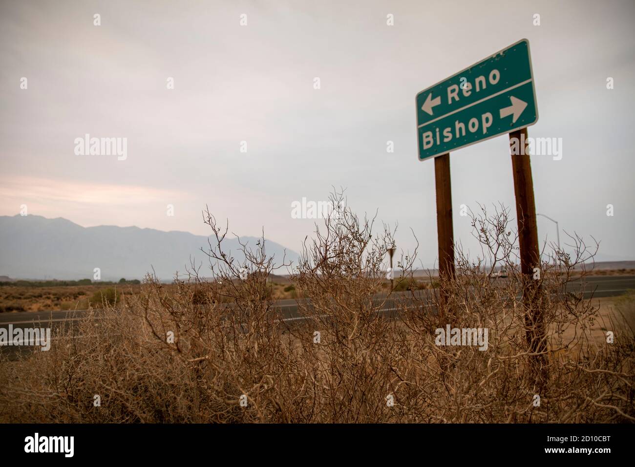 The town of Bishop, CA, USA is located in the high desert of the ...