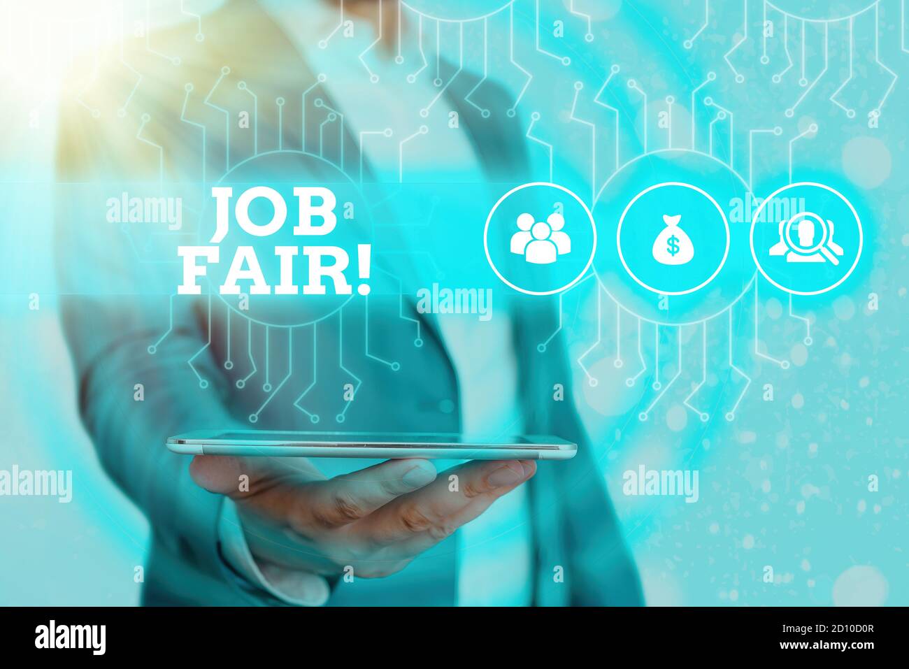 Conceptual hand writing showing Job Fair. Concept meaning event where ...