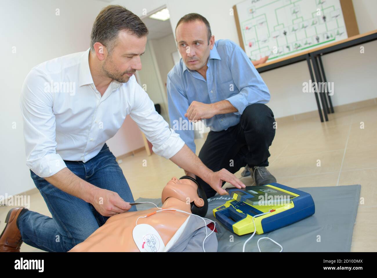 man on first aid training Stock Photo - Alamy