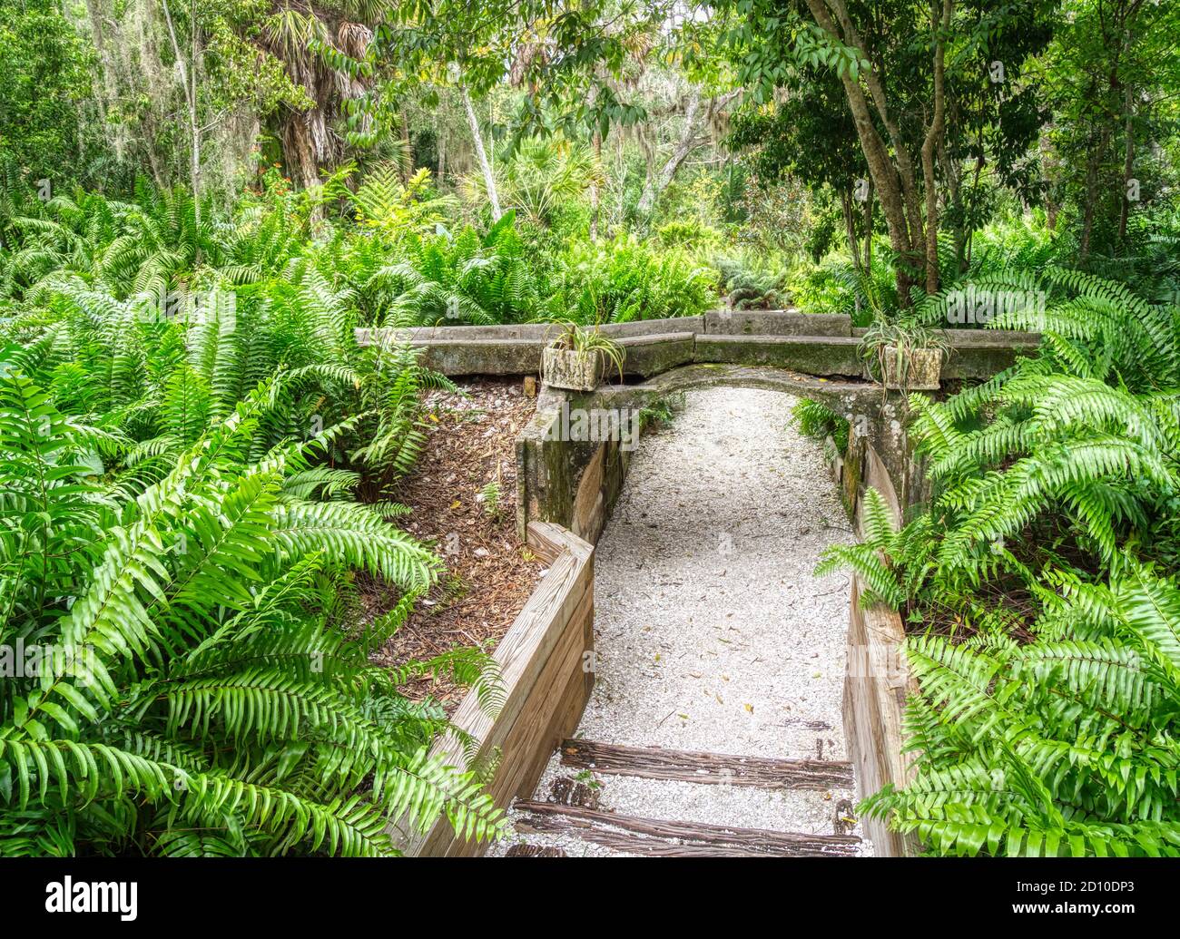 Entrance to Fern Walk under aqueduct at Historic Spanish Point in ...