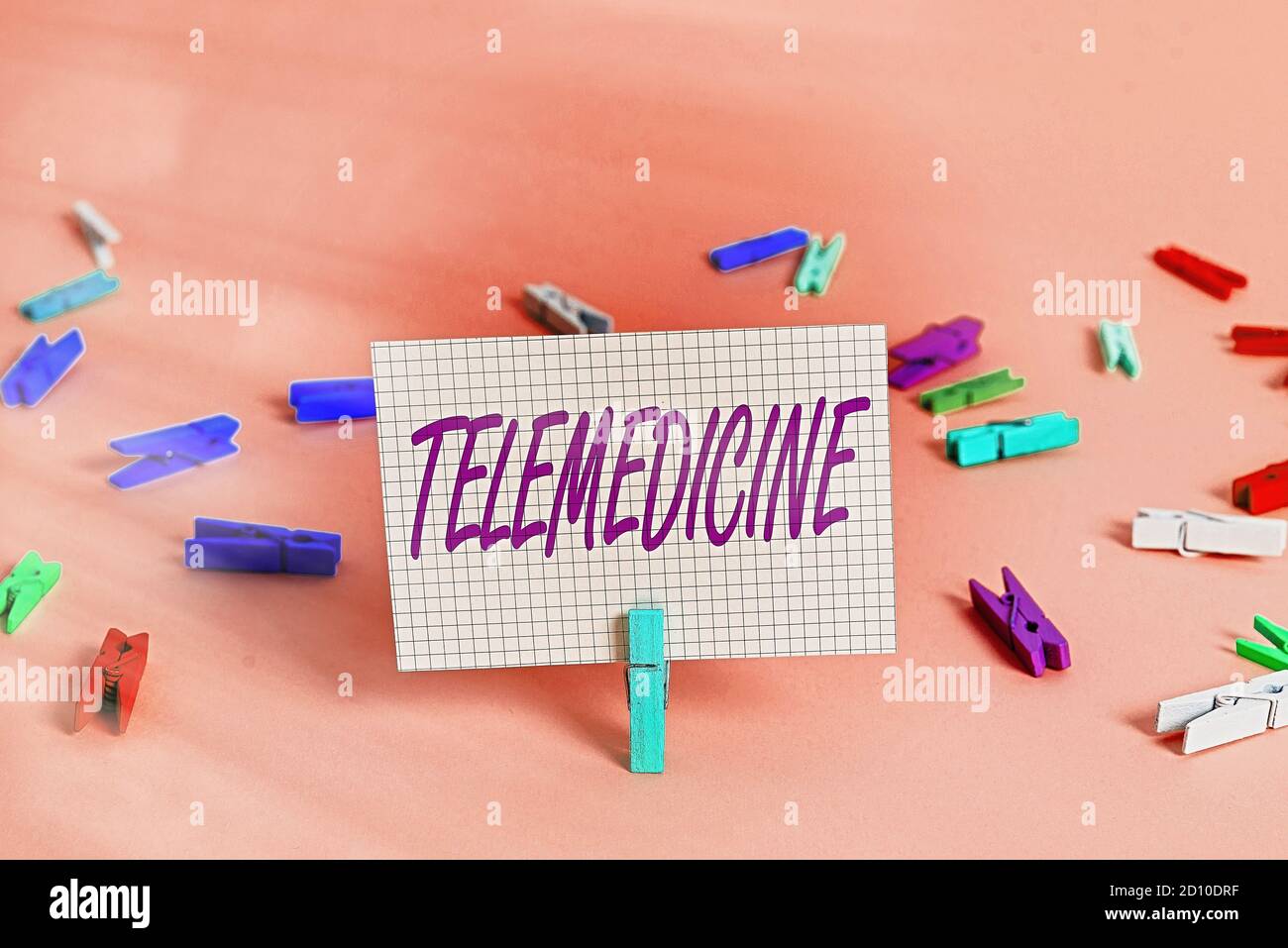 Writing note showing Telemedicine. Business concept for practice ...