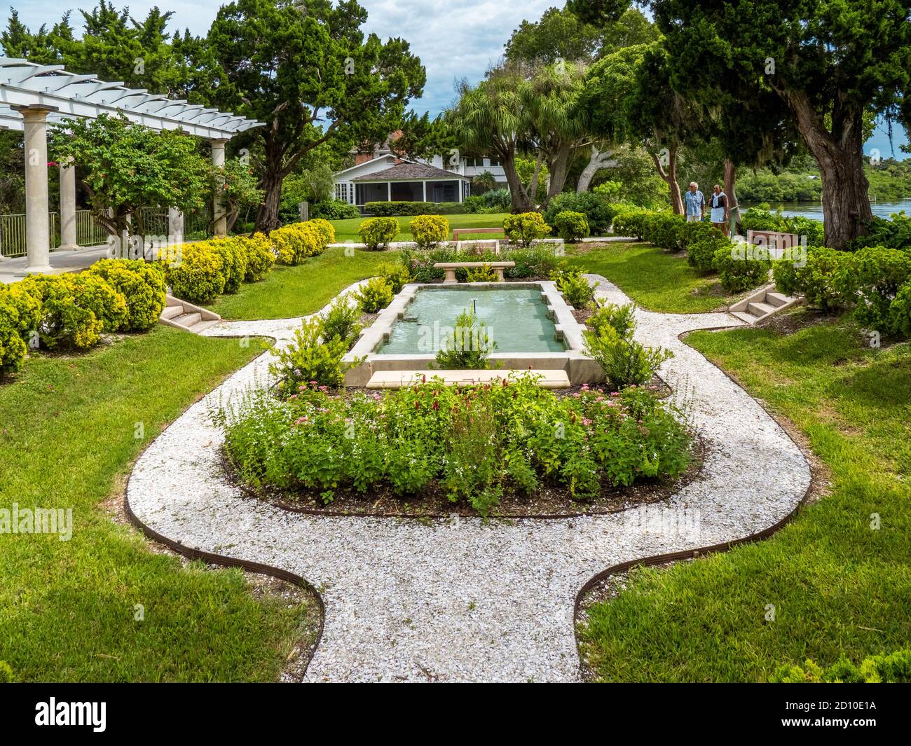 Sunken Gartden at Historic Spanish Point in Osprey Florida in the ...