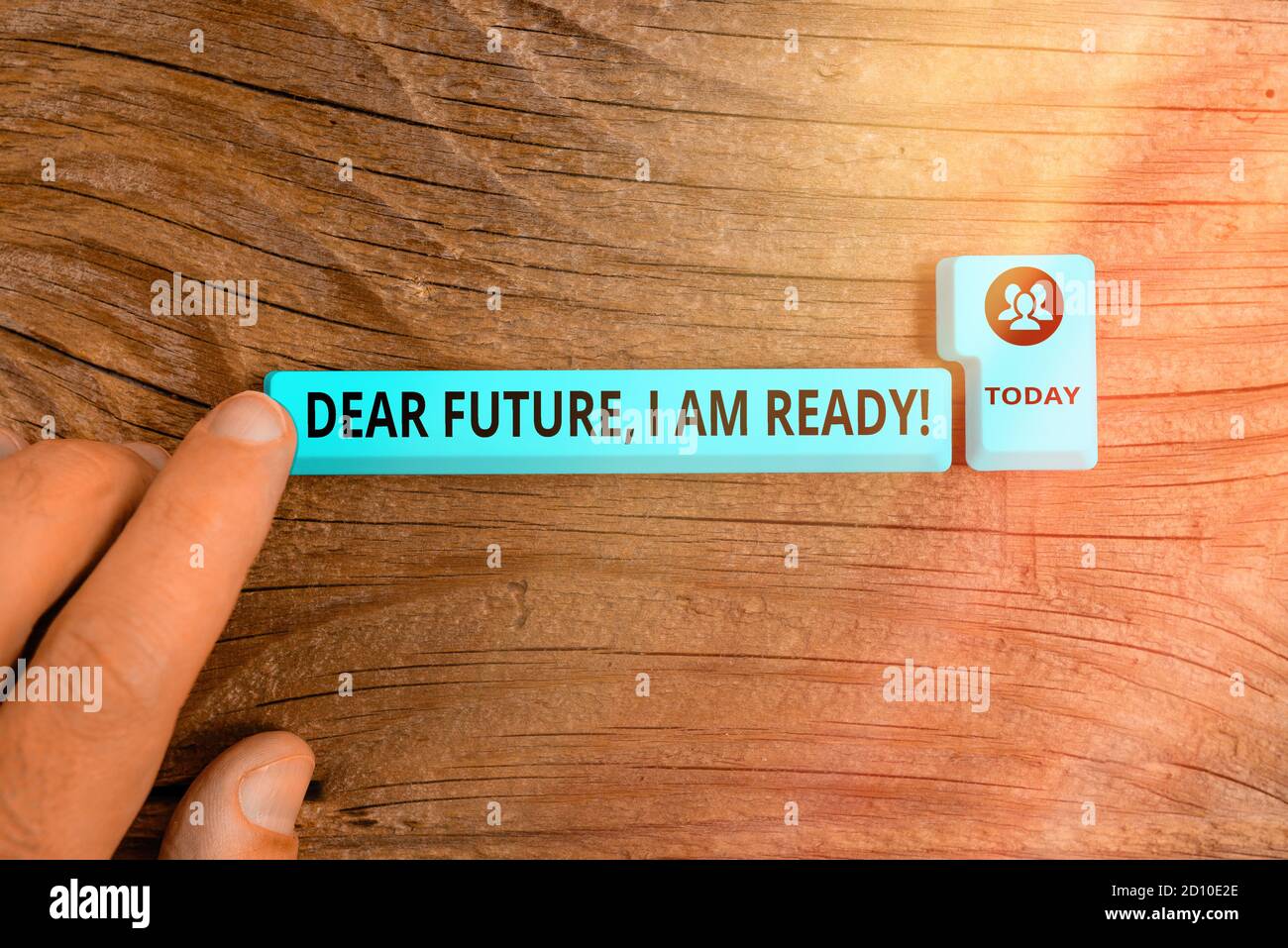 Handwriting text writing Dear Future I Am Ready. Conceptual photo ...