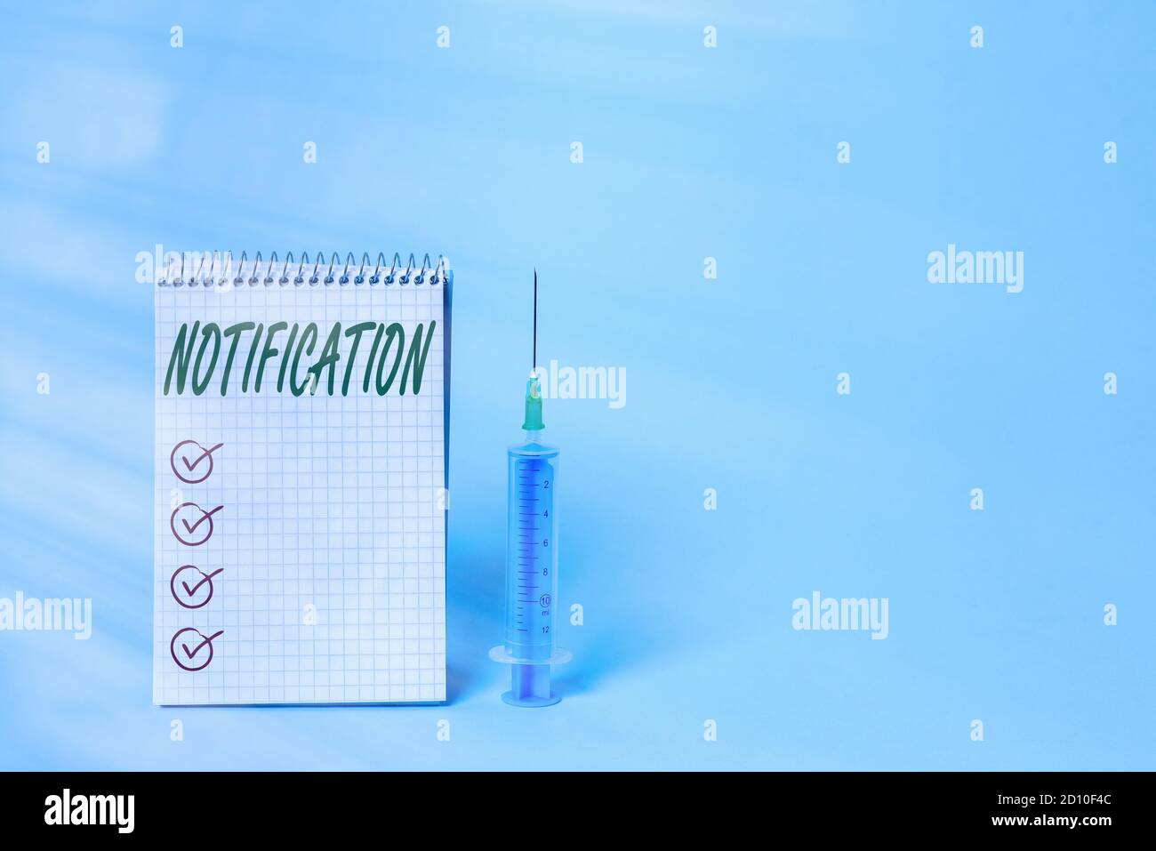 Conceptual hand writing showing Notification. Concept meaning act or ...