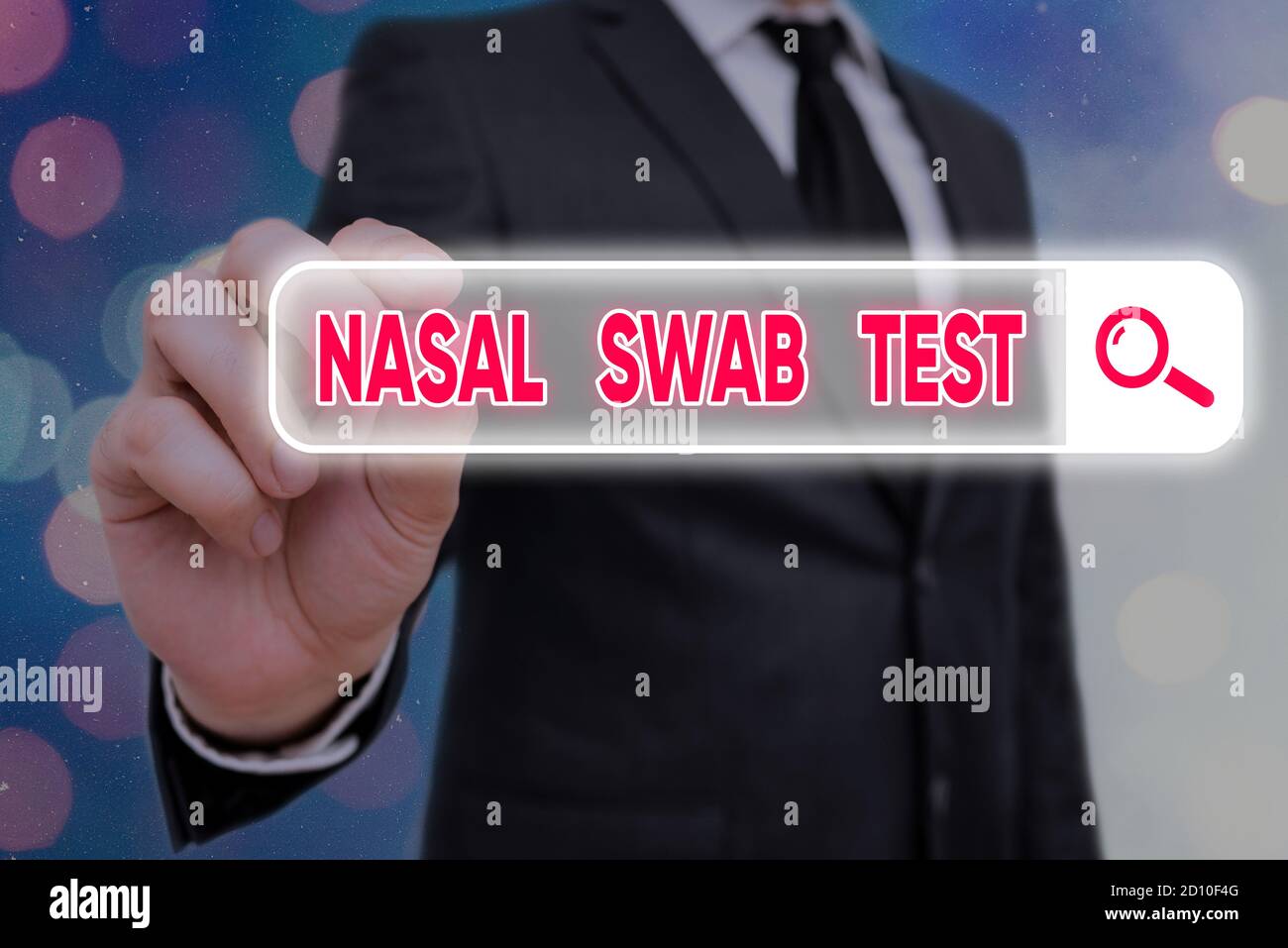 Writing note showing Nasal Swab Test. Business concept for diagnosing ...
