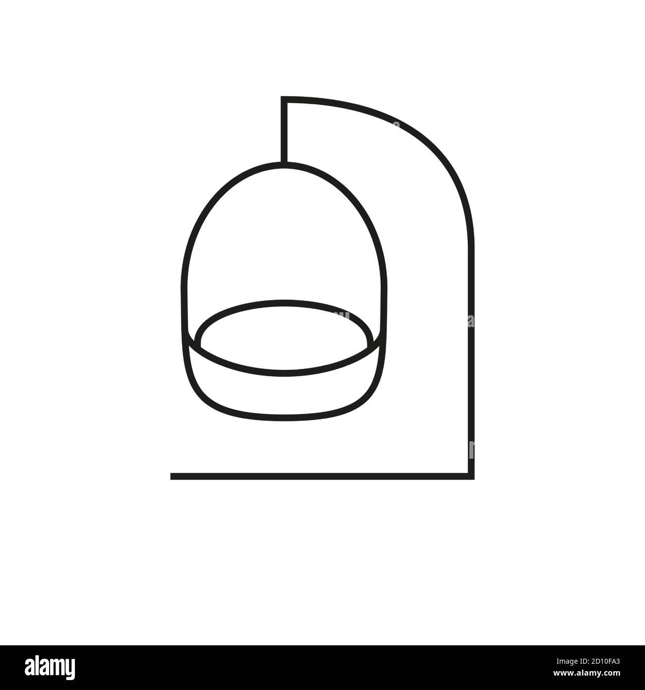 hanging chair icon element of furniture icon for mobile concept and web ...