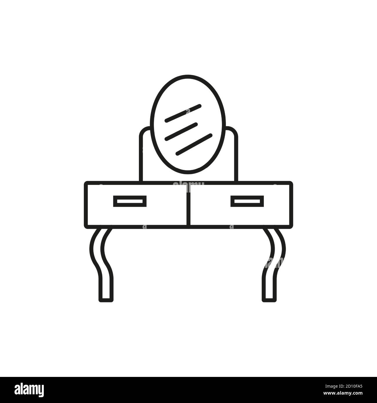 dressing table icon element of furniture icon for mobile concept and ...