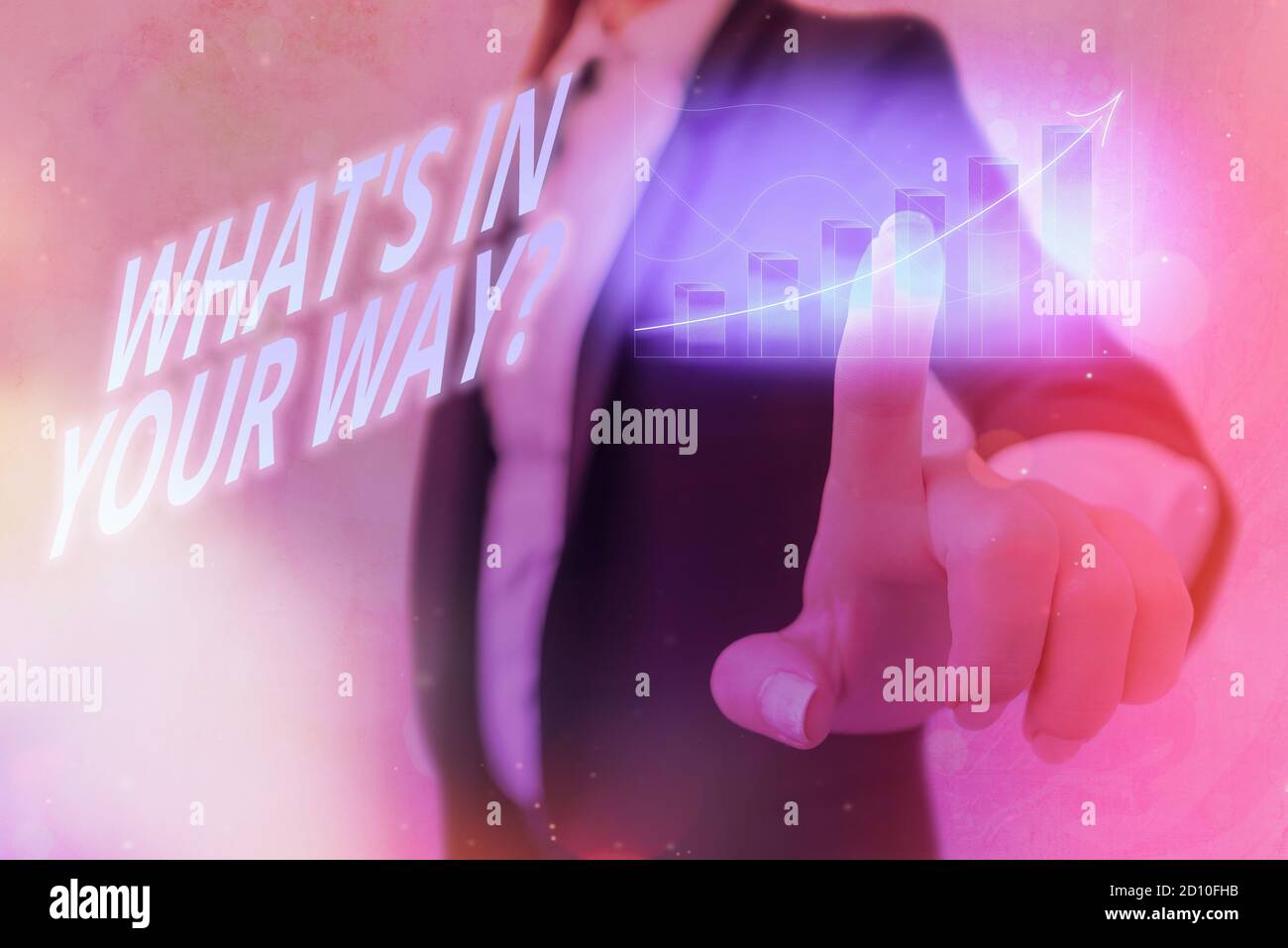 Text sign showing What S Is In Your Way question. Business photo ...