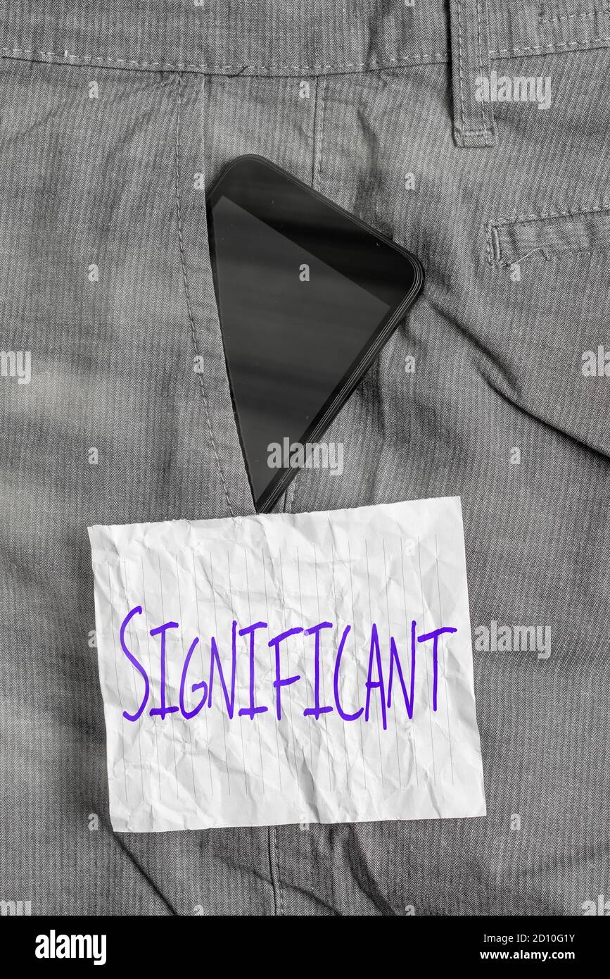 Text sign showing Significant. Business photo text sufficiently great ...