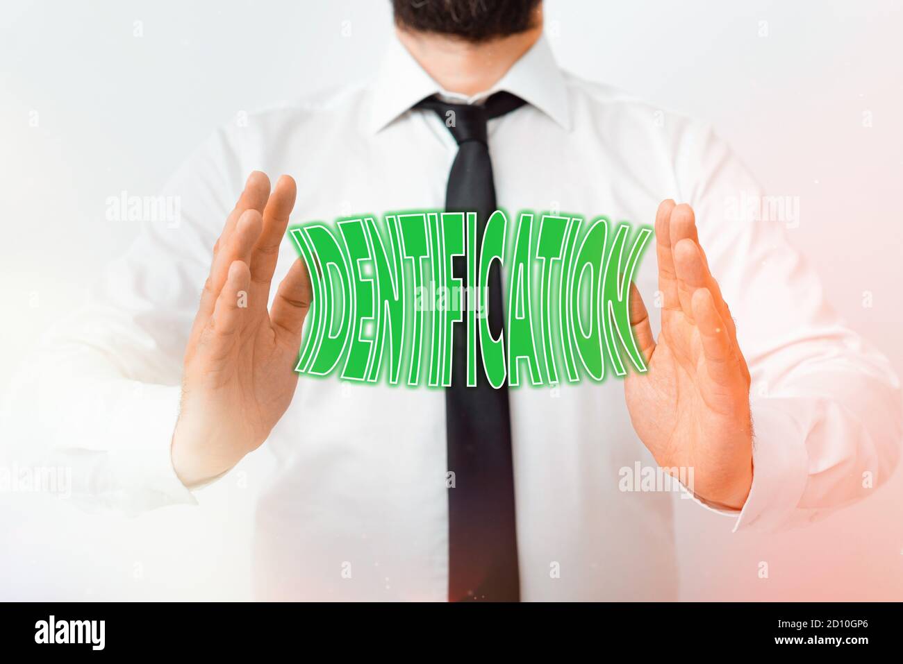 Writing note showing Identification. Business concept for proving an ...