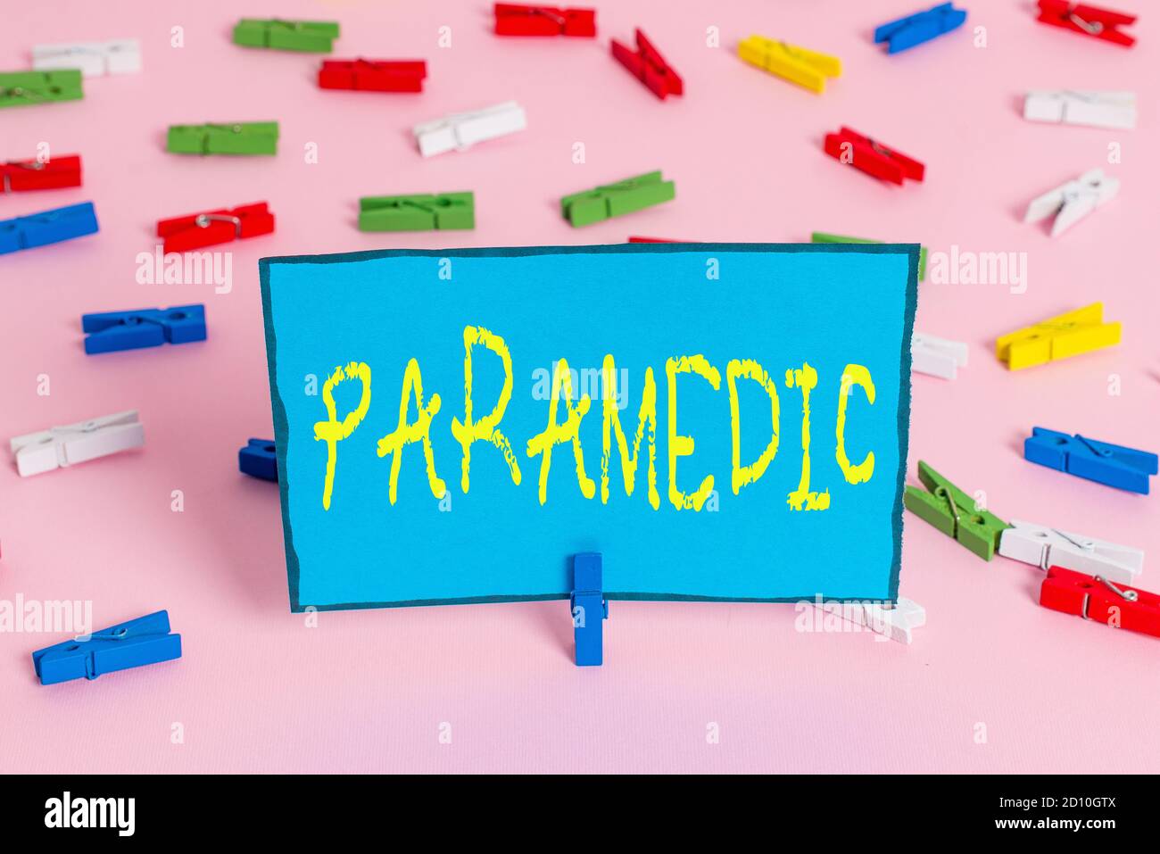 Text sign showing Paramedic. Business photo showcasing a health worker ...