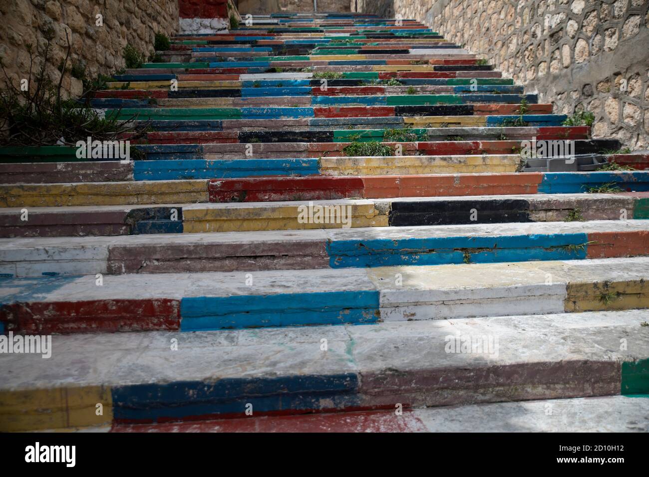 colorful stairs, background and wallpaper Stock Photo - Alamy