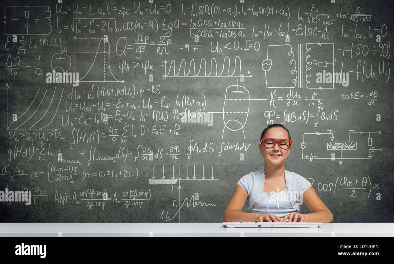 Little school genius Stock Photo - Alamy