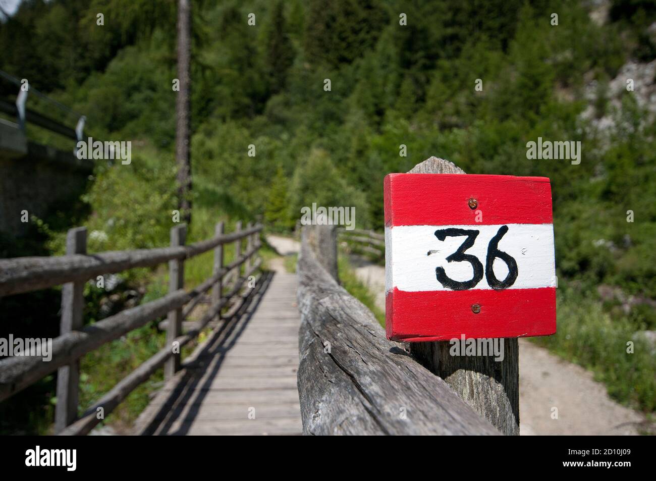 Path sign in Martell Valley (Martelltal), Bolzano, Trentino-Alto Adige ...
