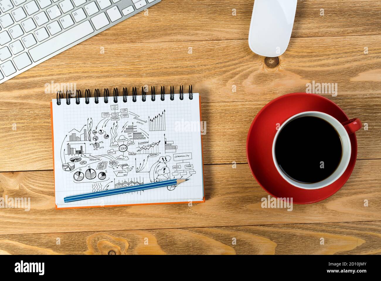 Business workplace with stuff Stock Photo - Alamy