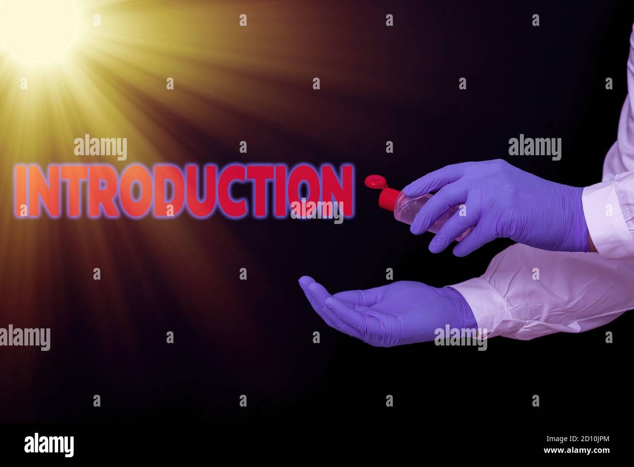 Conceptual hand writing showing Introduction. Concept meaning act or ...