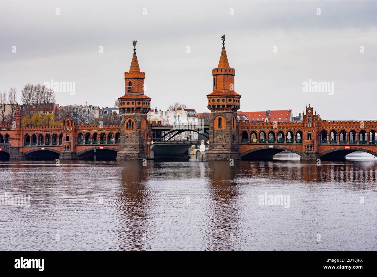 Berlin / Germany - February 19, 2017: Oberbaum Bridge (Oberbaumbrücke ...