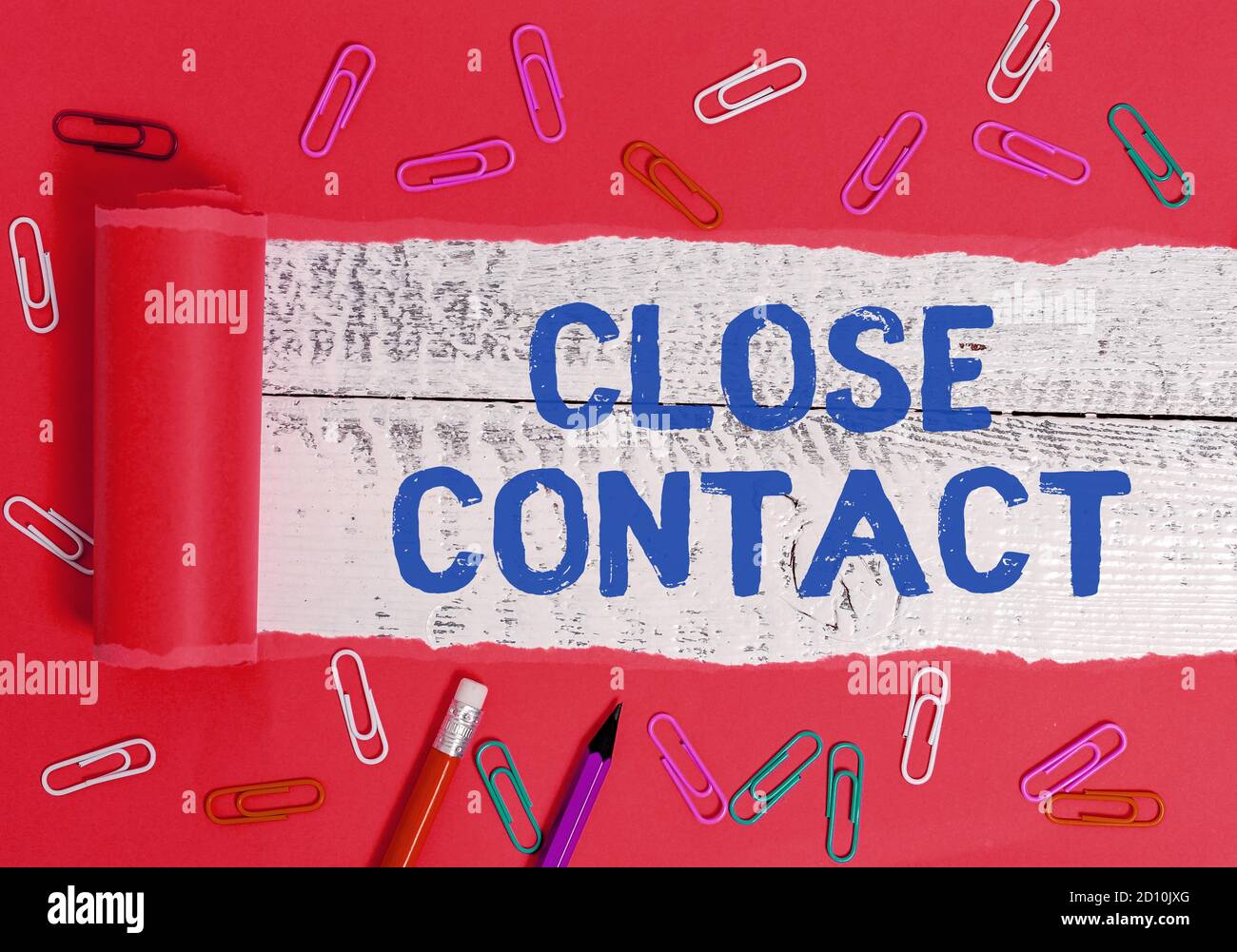Writing note showing Close Contact. Business concept for having a ...