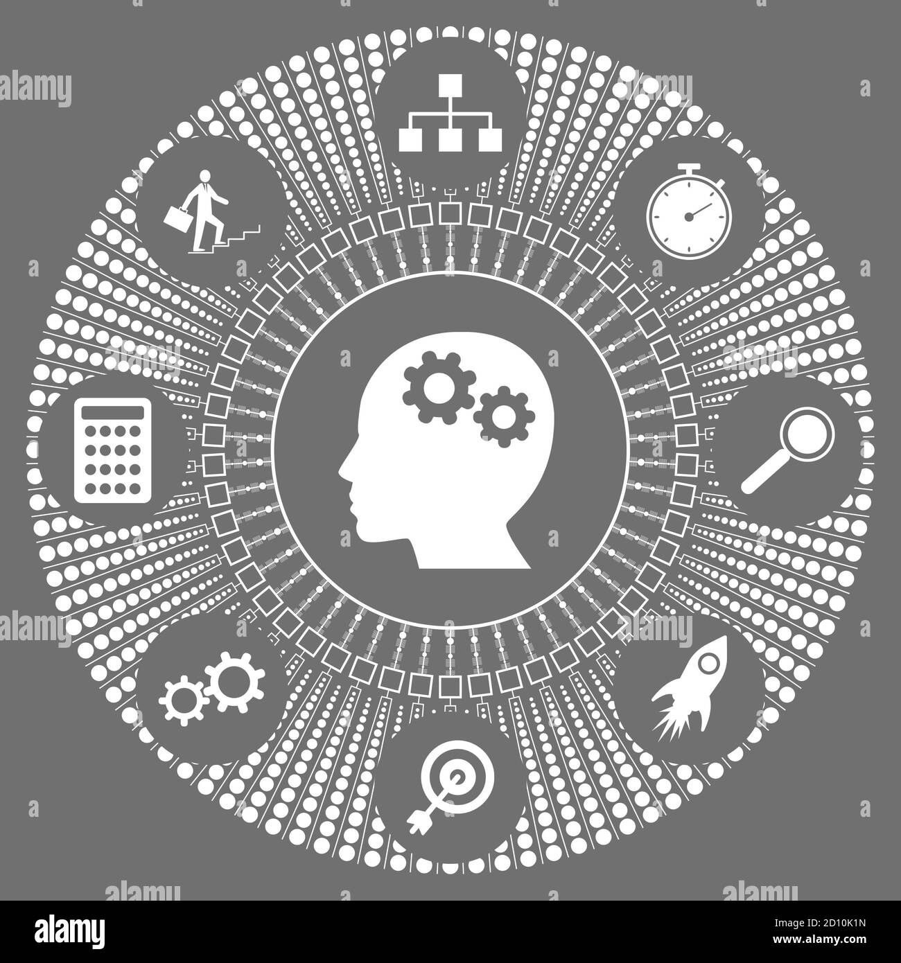 Concept of project management with connected icons Stock Photo - Alamy