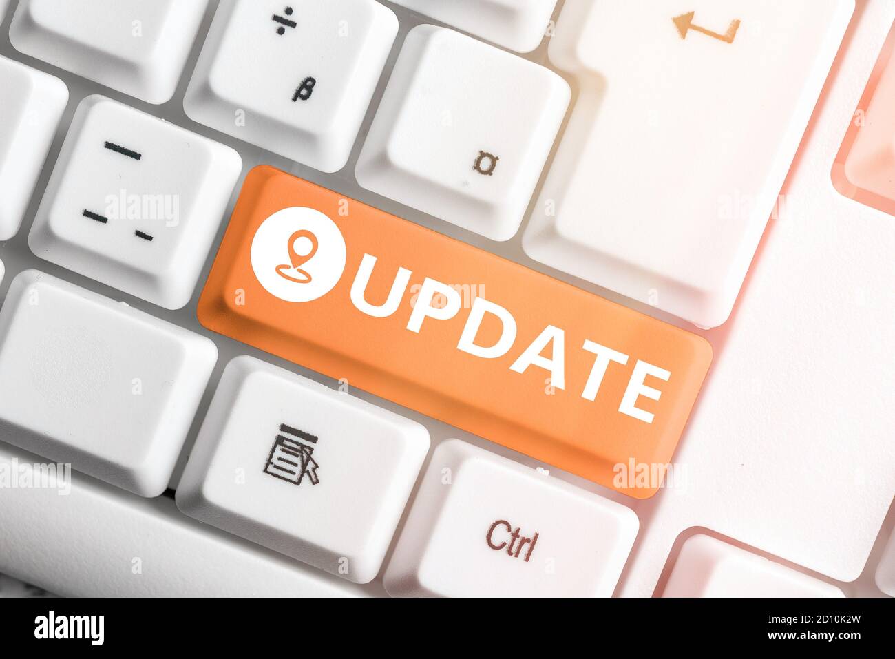 Text sign showing Update. Business photo showcasing by adding Up to ...