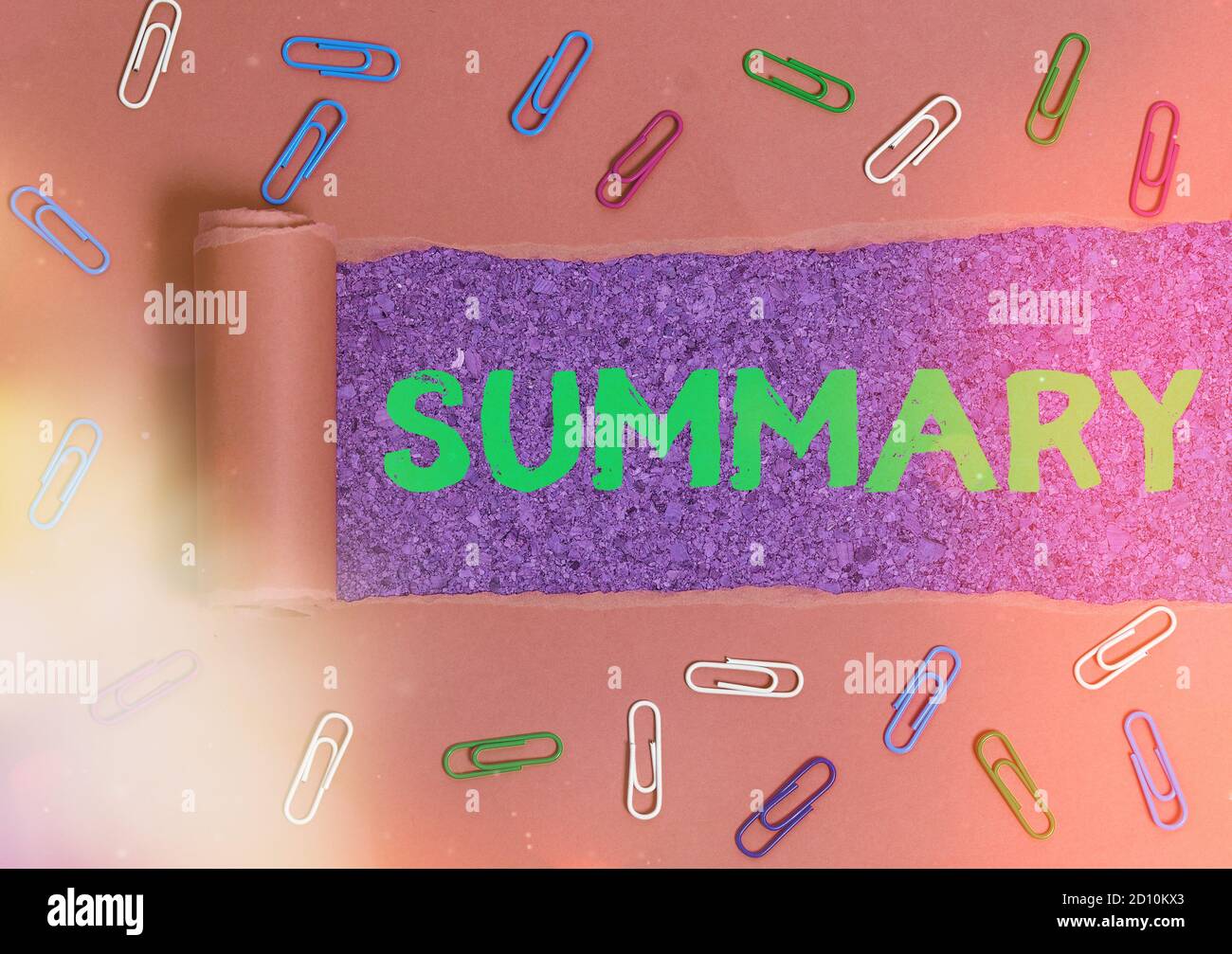 Writing note showing Summary. Business concept for a brief statement or ...