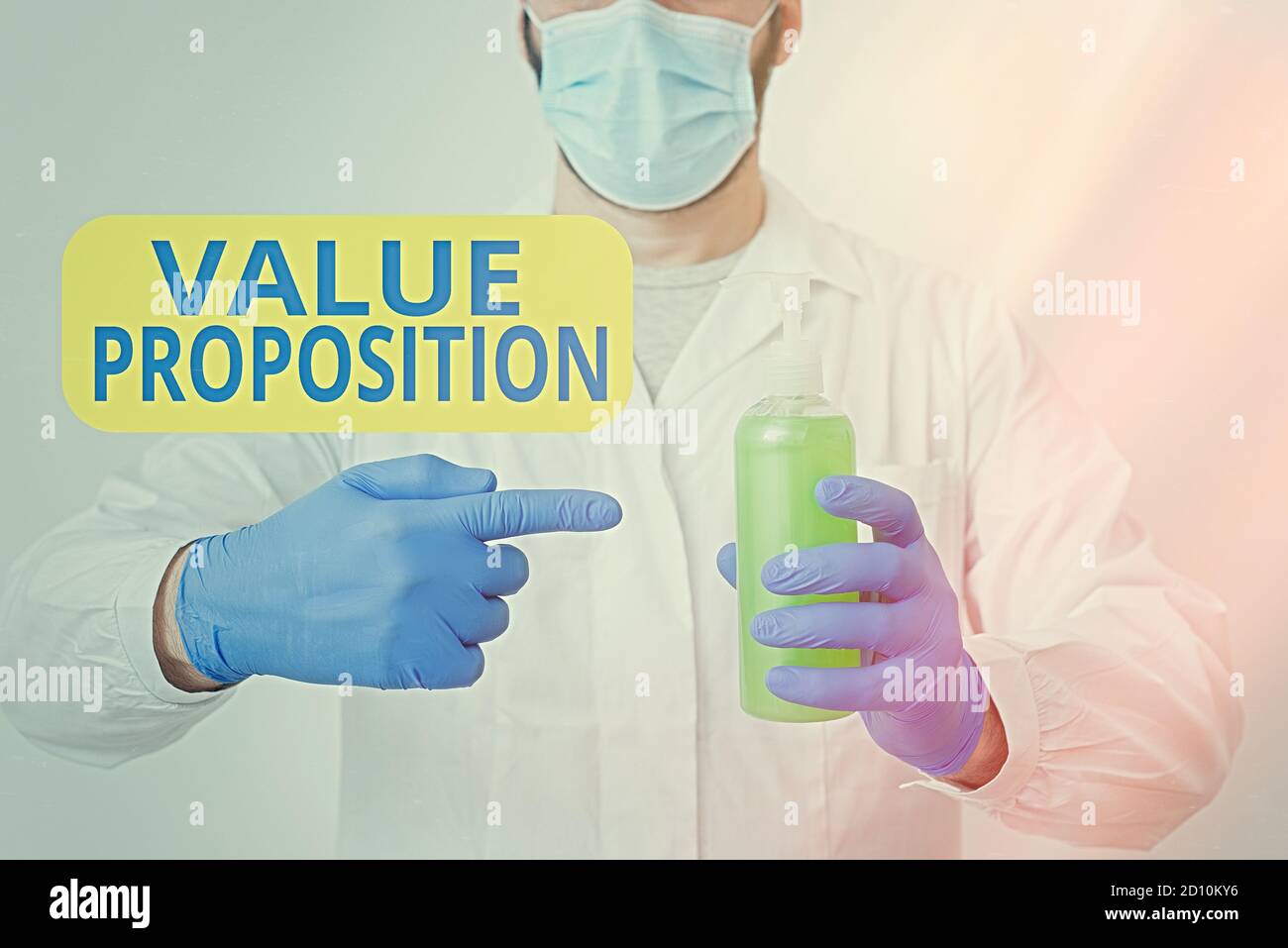 Writing note showing Value Proposition. Business concept for feature ...