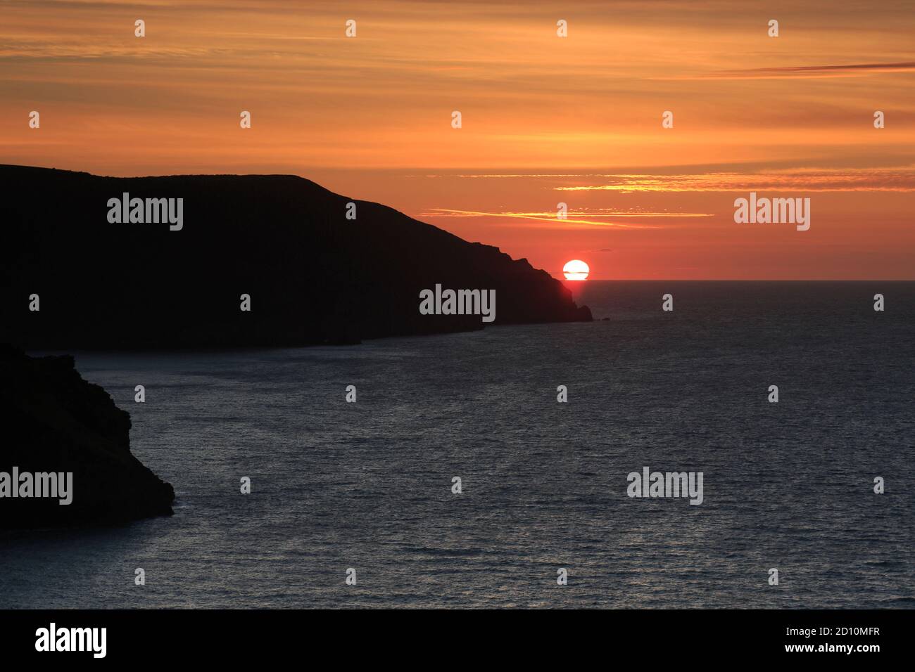 Sunset at the Valley of the Rocks Exmoor Devon Stock Photo - Alamy