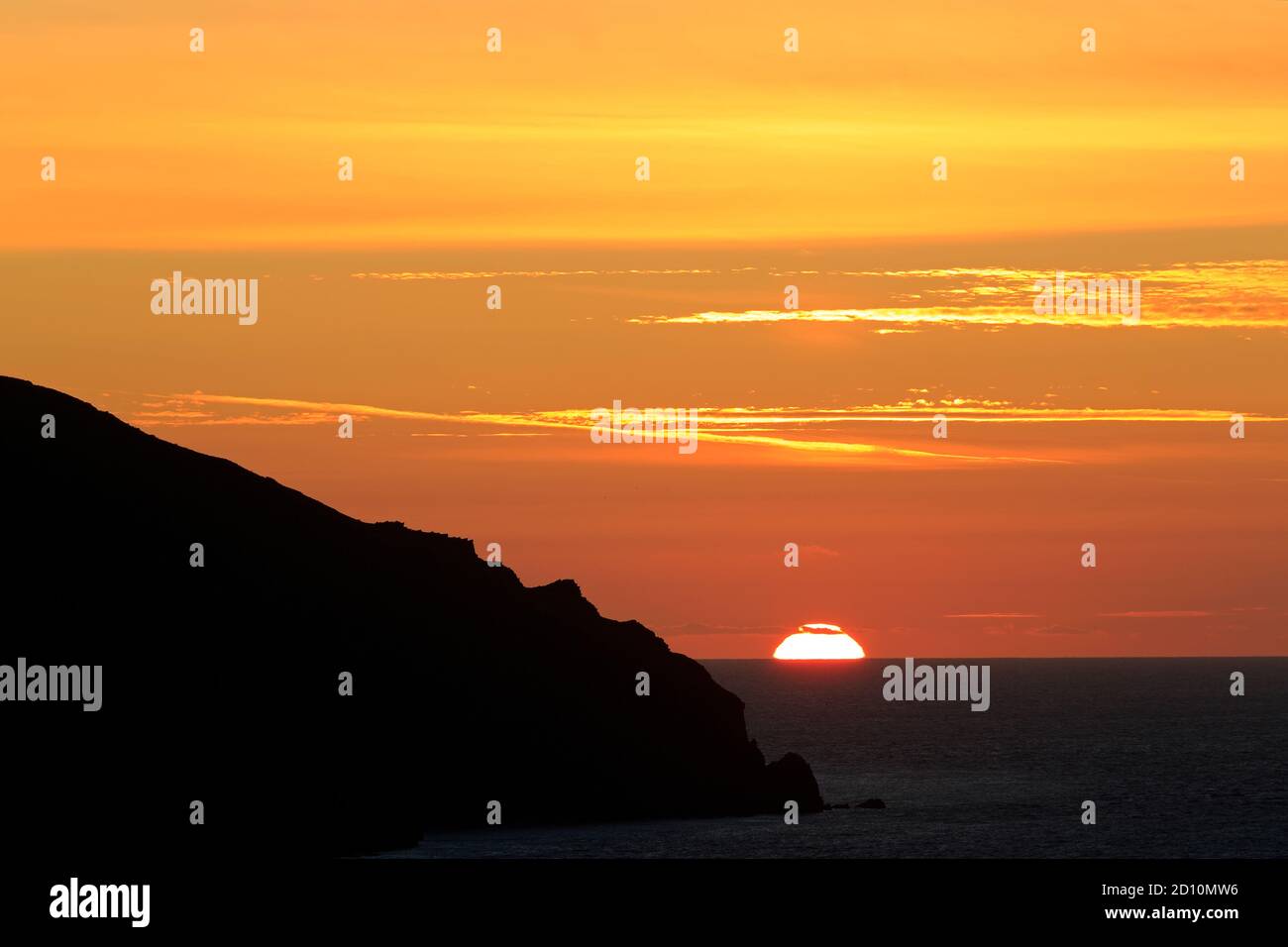 Sunset at the Valley of the Rocks Exmoor Devon Stock Photo - Alamy